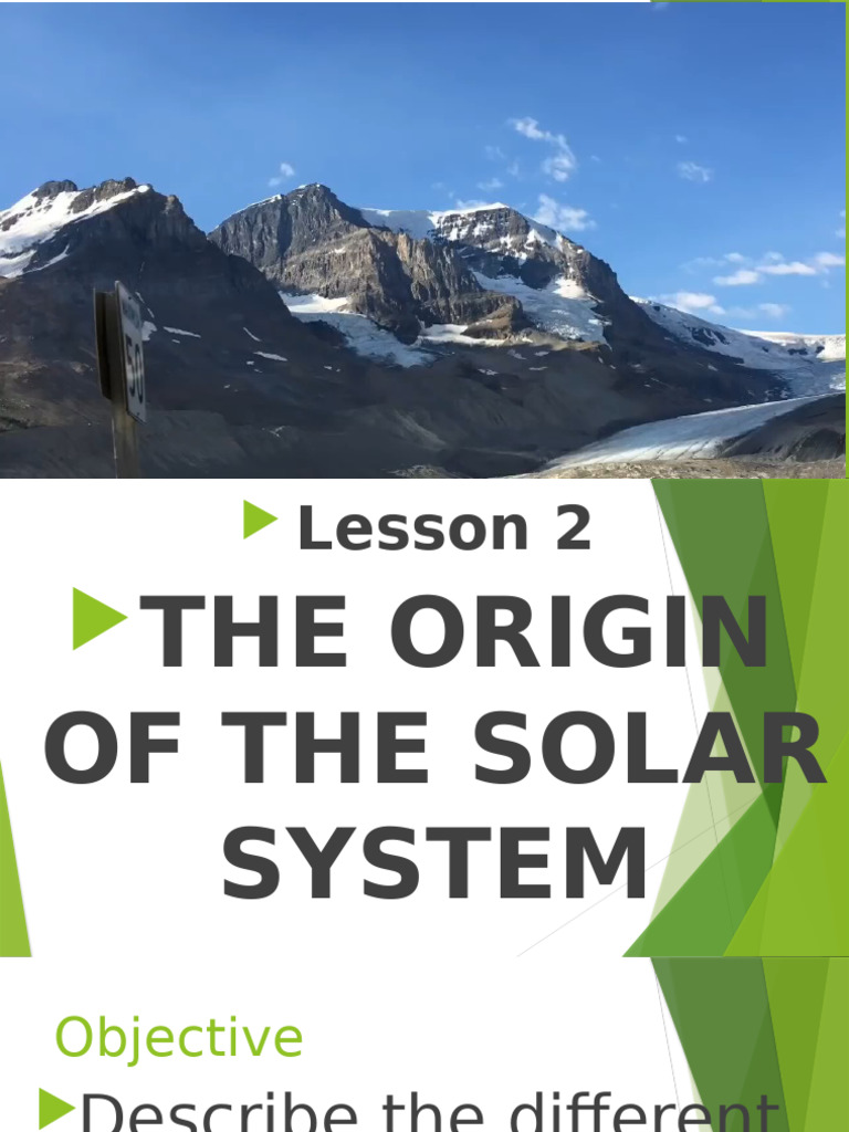 Lesson 2 Origin of the Solar System | PDF | Solar System | Formation And Evolution Of The Solar ...