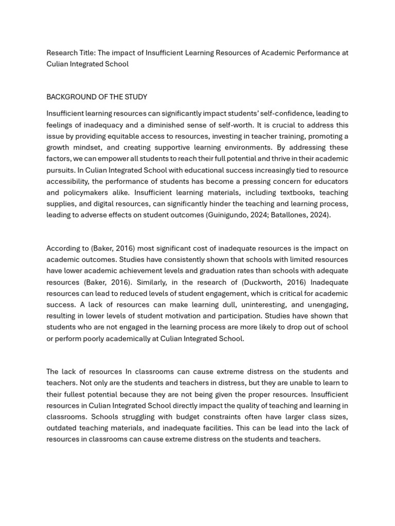 background-of-study | PDF | Teachers