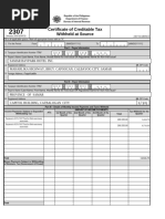 BIR Form 2307 Updated AUG 2023 | PDF | Payments | Taxes