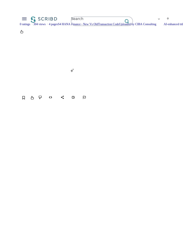 S4 HANA Finance - New Vs Old Transaction Code - PDF - Depreciation ...