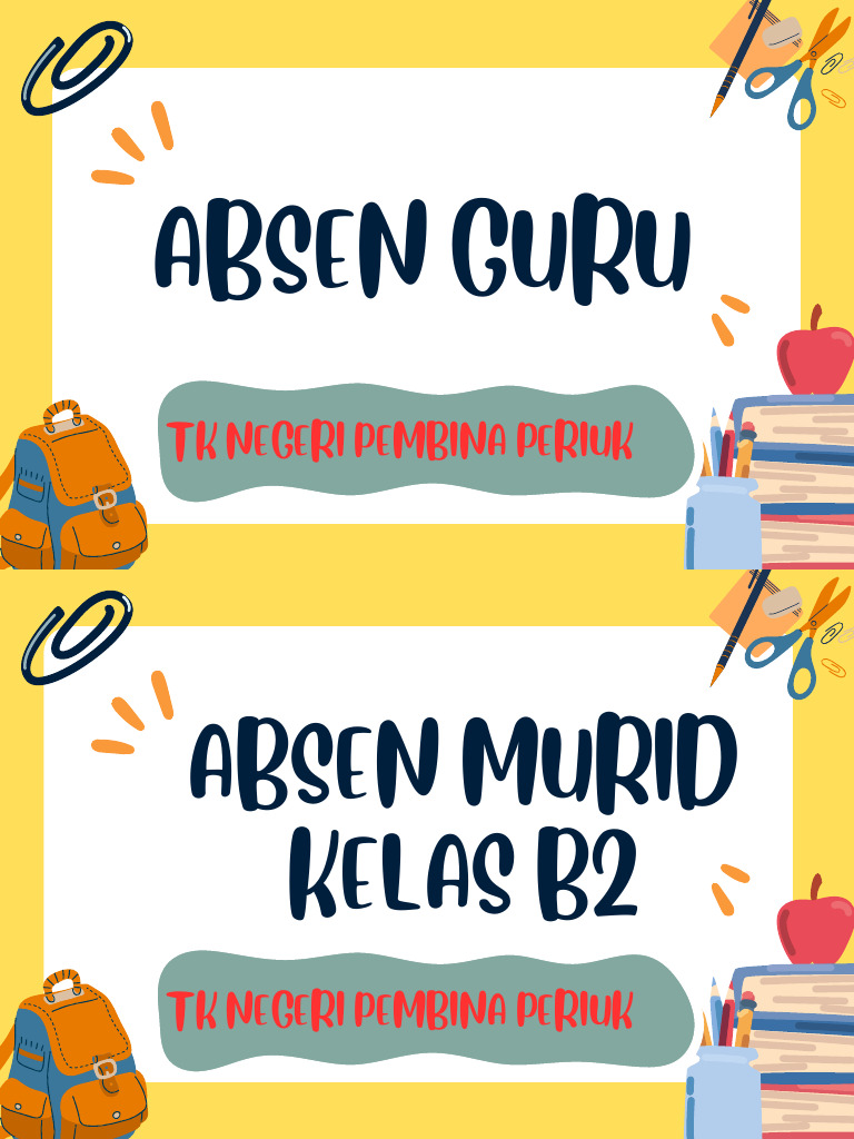 Oranye Lucu Label Nama Buku | PDF