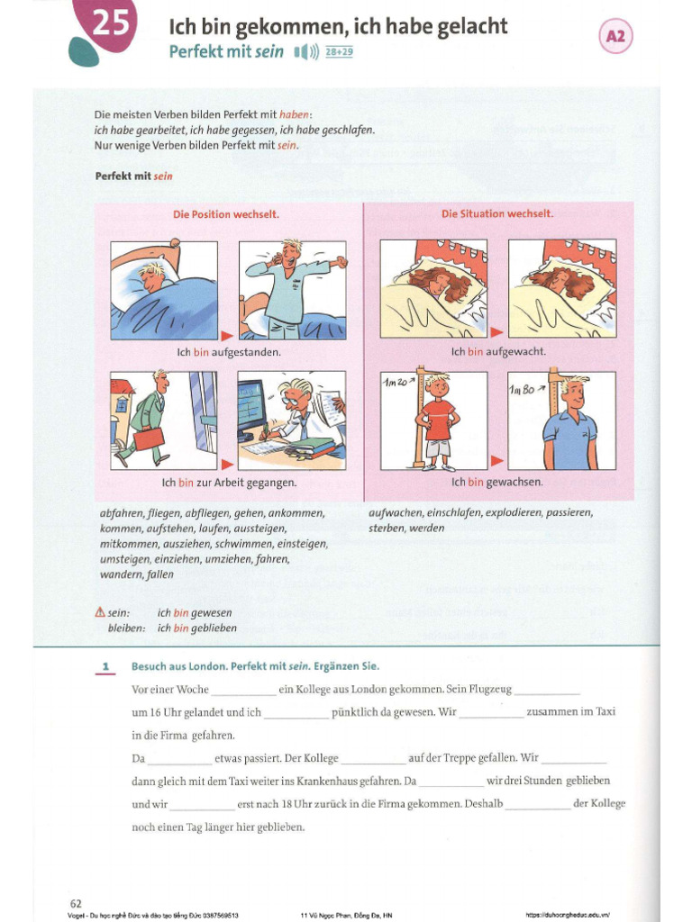 Perfekt mit sein | PDF