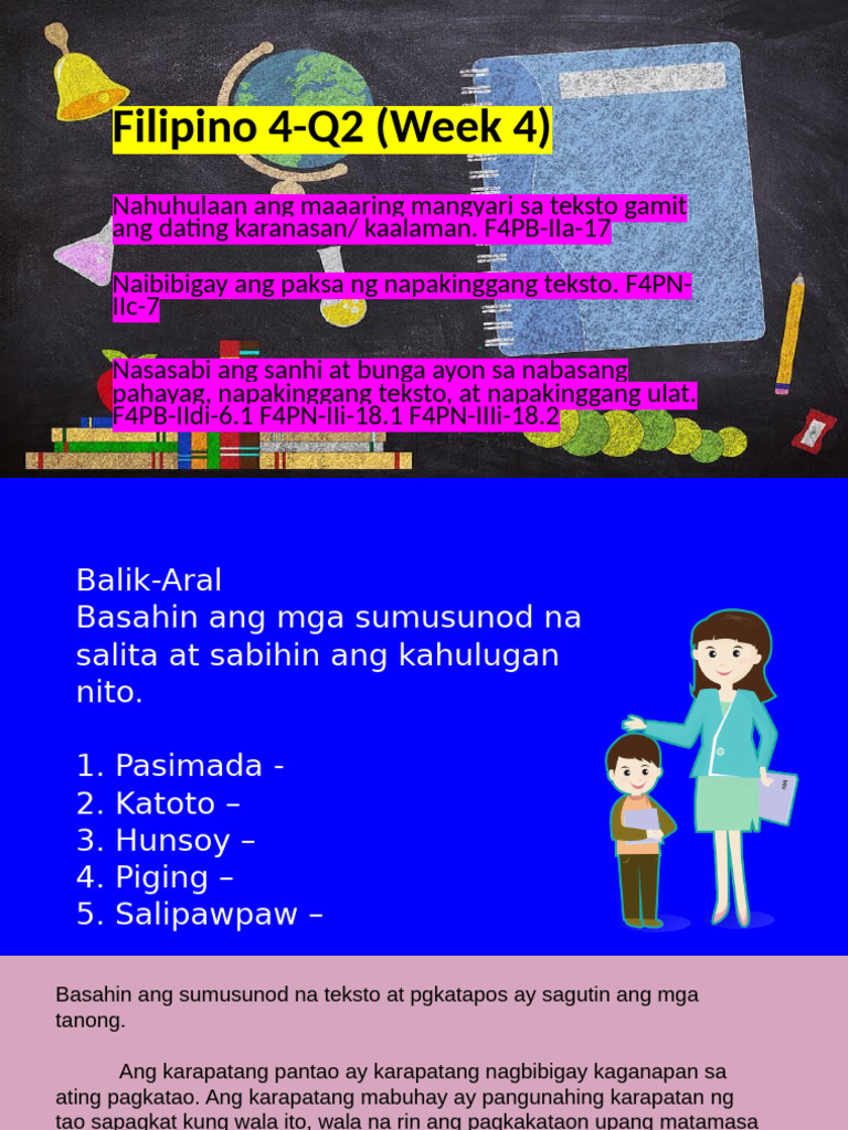 Filipino 4-Q2 (Week 4) | PDF