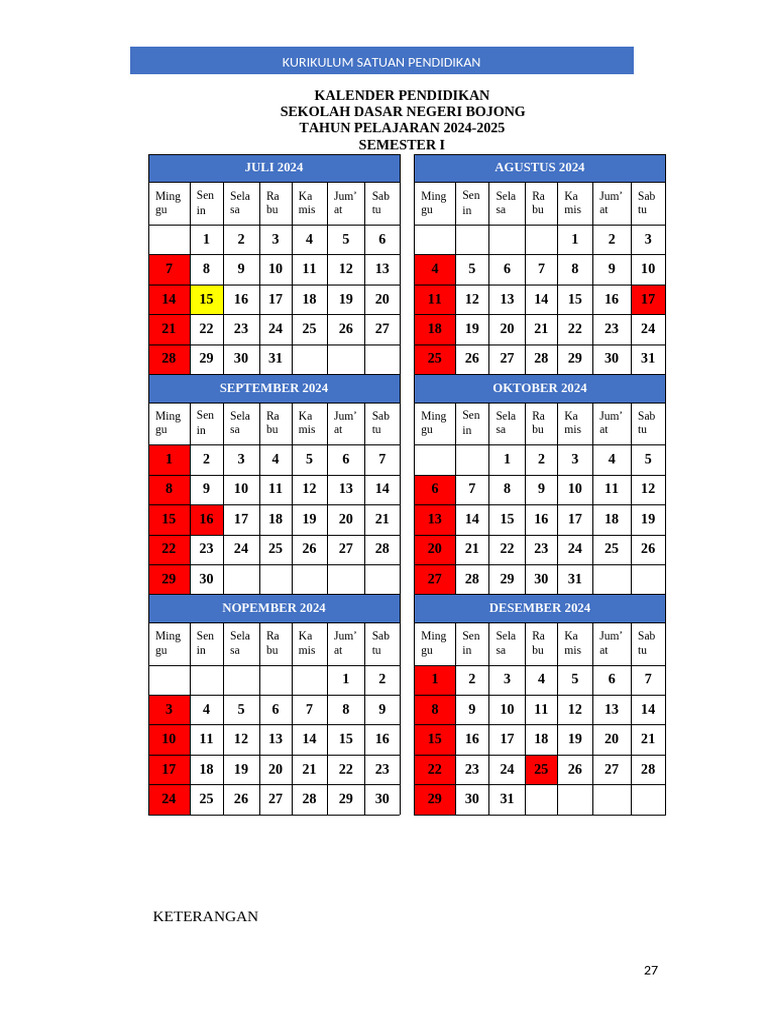 Kalender Pendidikan | PDF