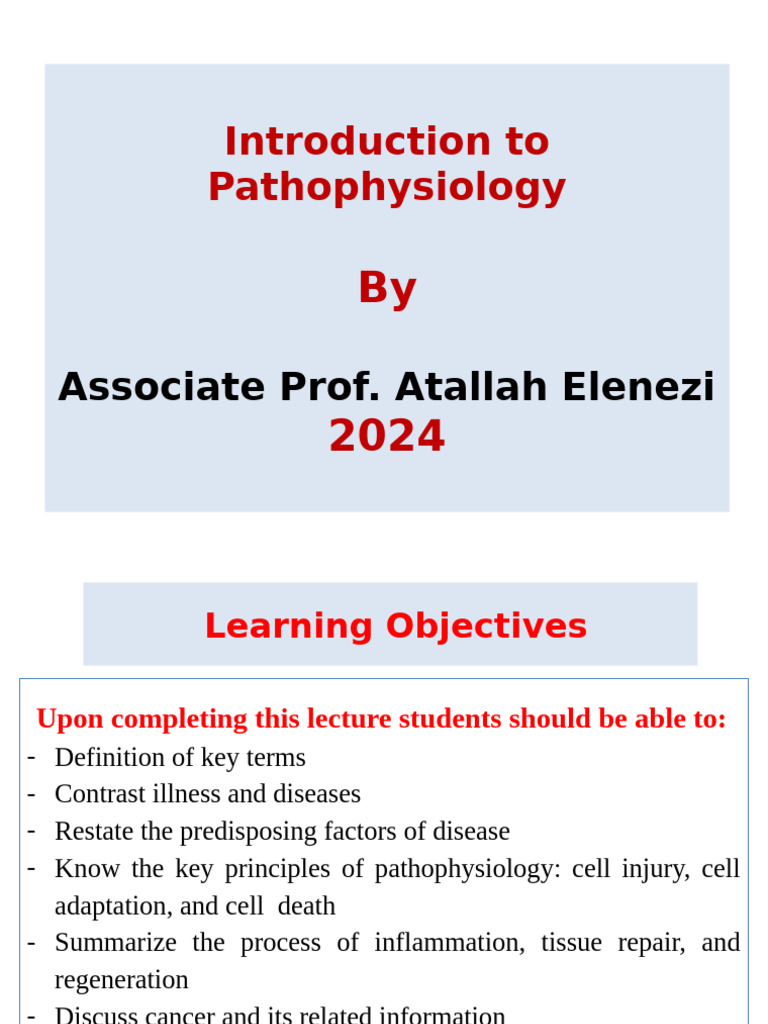 Pathophysiology: Key Concepts Explained | PDF | Wound Healing | Cancer
