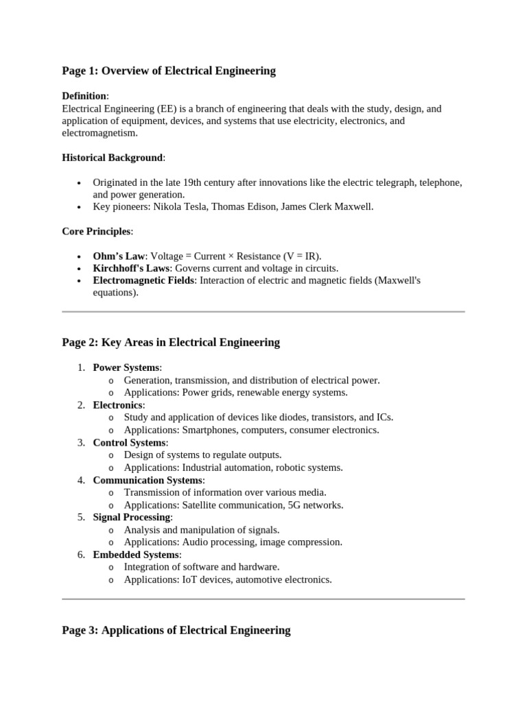 Electrical Engineering | PDF | Electrical Engineering | Electronics