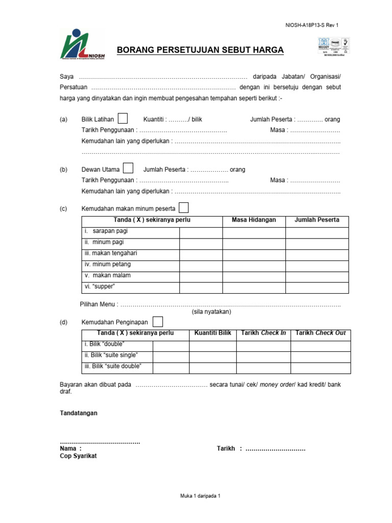 Borang Persetujuan Sebutharga_220907_143751 (1) | PDF