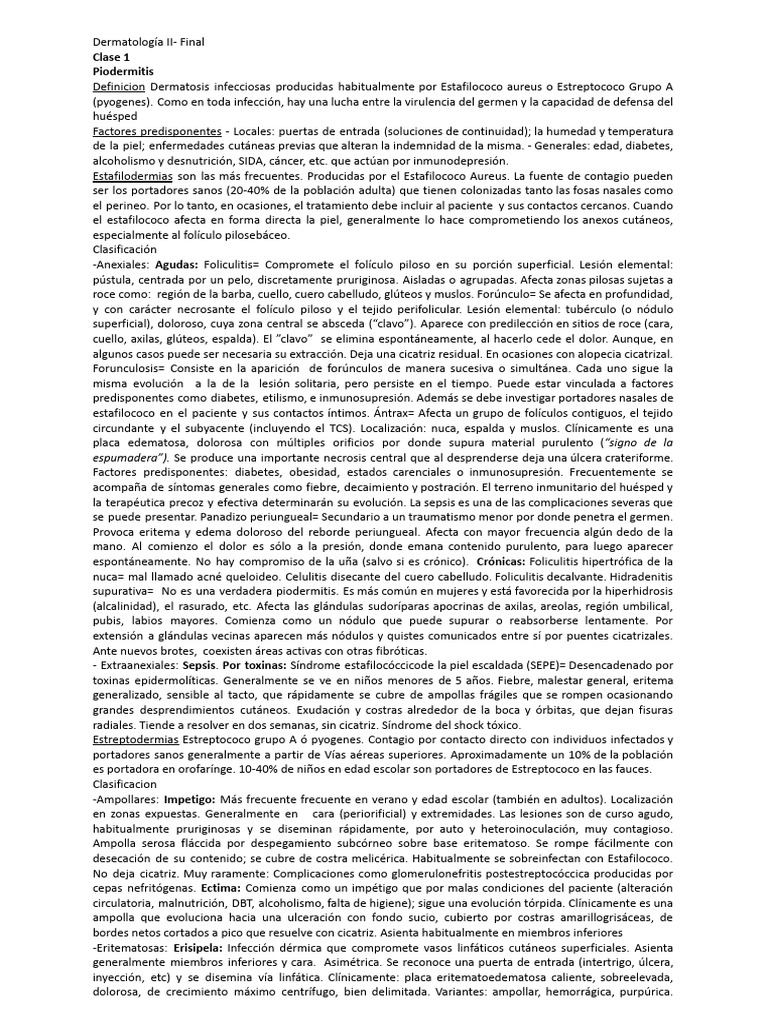 Piodermitis: Causas y Clasificación | PDF | Perdida de cabello ...