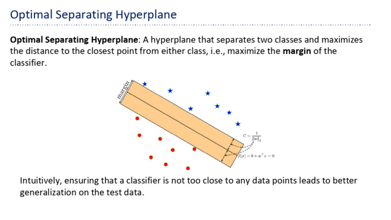 Optimal Separating Hyperplane Margin | PDF
