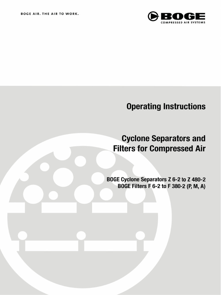 User Guide - BOGE - Filters - F-2 - and - Cyclone-Separators - Z-2 ...