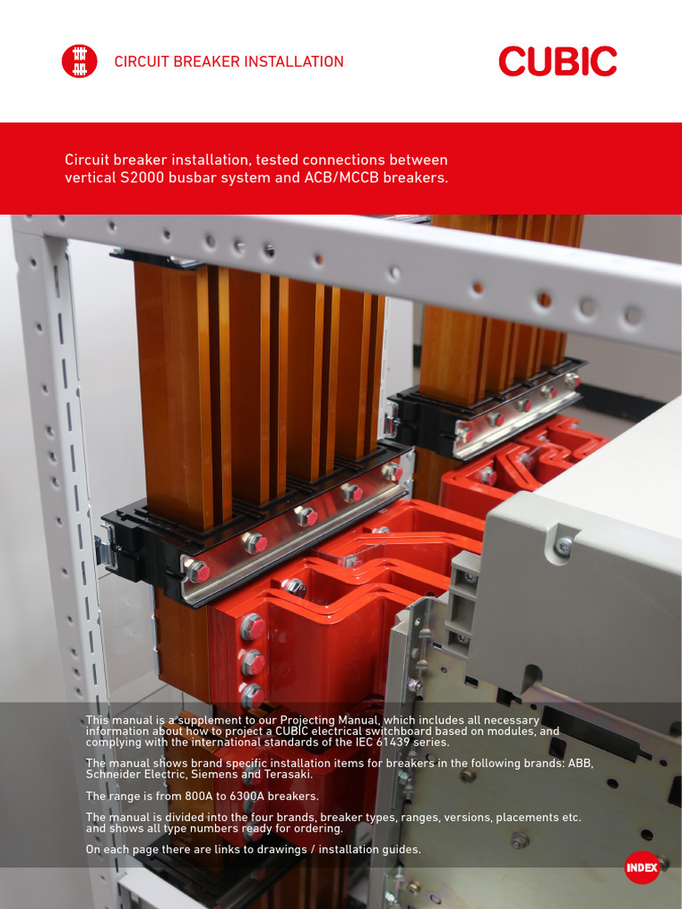 Circuit Breaker Installation Manual | PDF | Power Engineering | Components