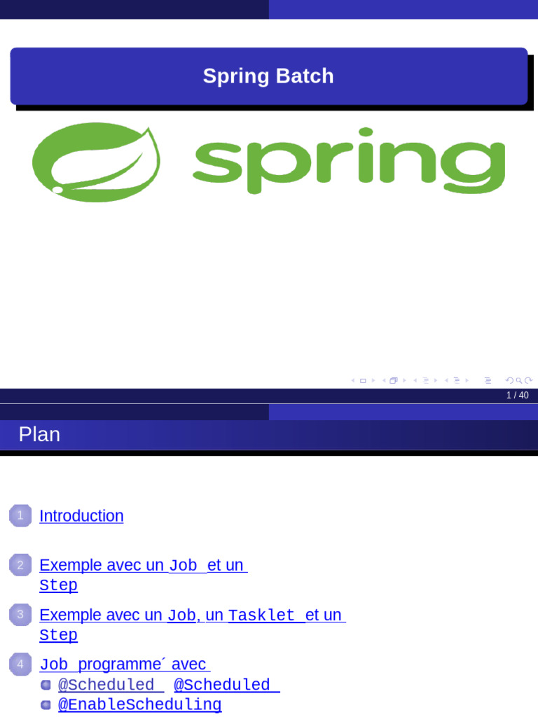 Chapitre 03 - SpringBoot Batch | PDF | Logiciel système | Plate-forme (informatique)
