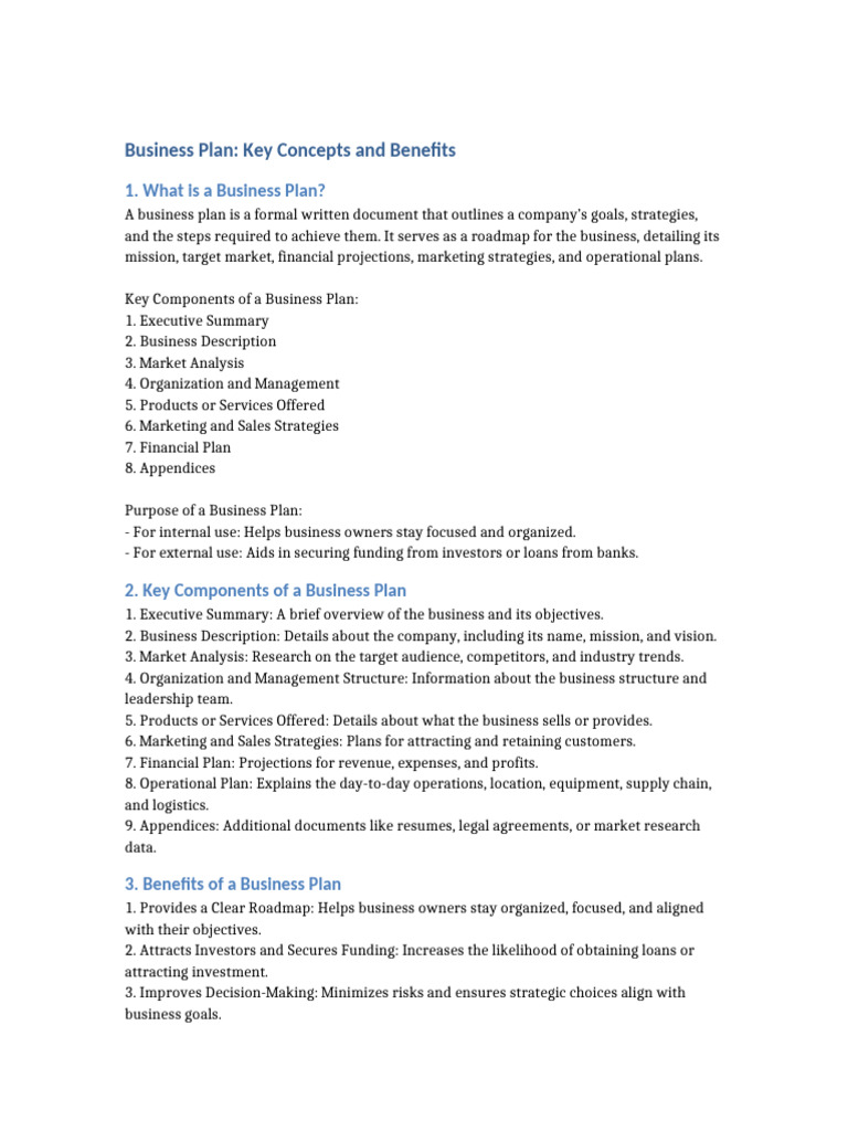 Essential Business Plan Components | PDF | Business Plan | Business