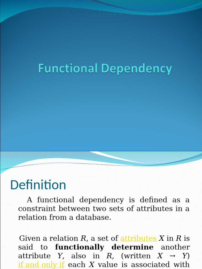Functional Dependency | PDF | Data Model | Mathematical Logic