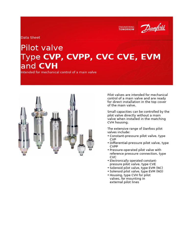 Các van Pilot CVP, CVPP, CVC | PDF | Valve | Pressure Measurement