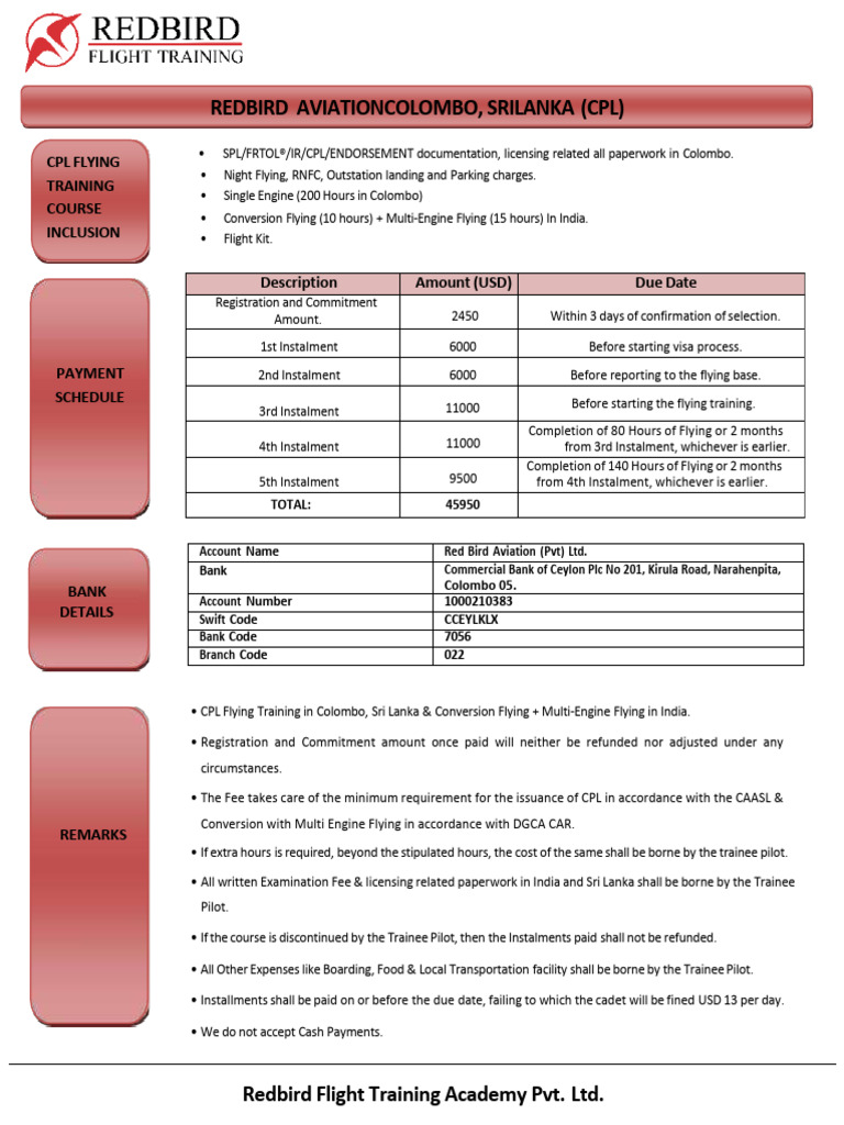 Discounted CPL Flying Training at Colombo, Sri Lanka | PDF | Aviation