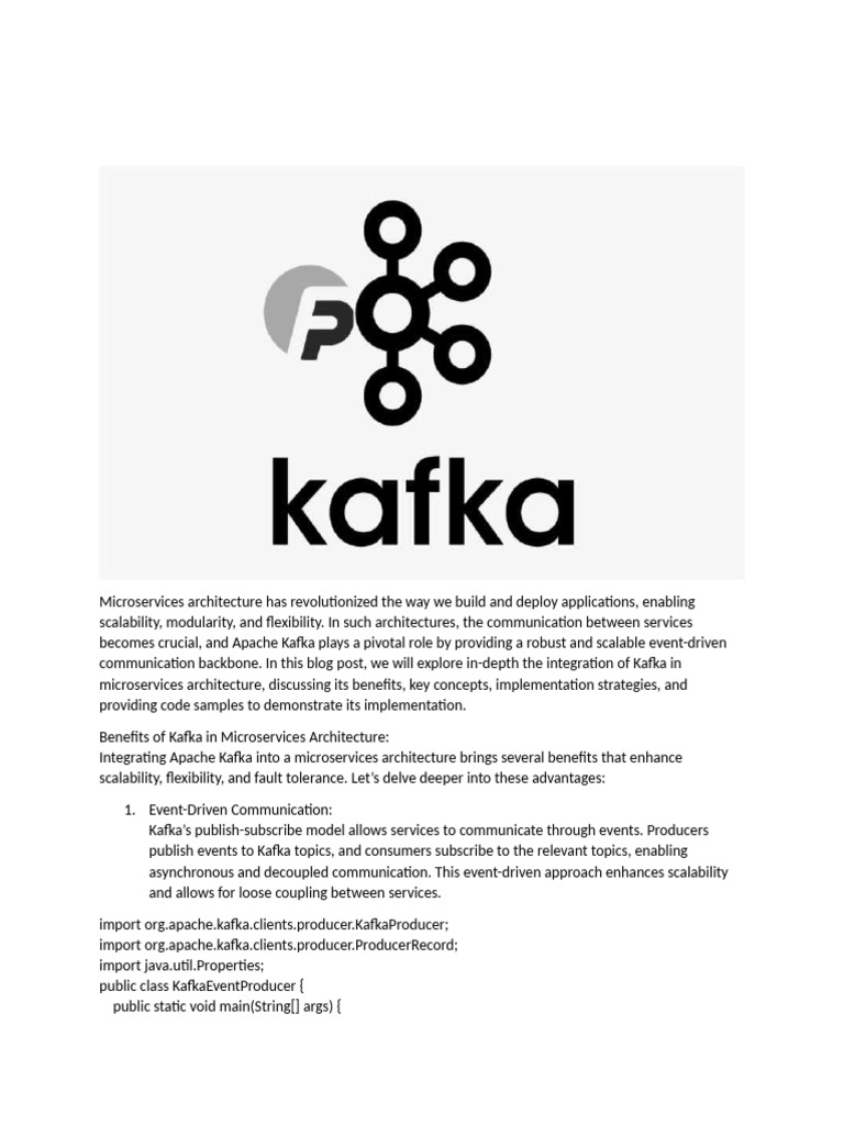 Microservices architecture kafka | PDF | Scalability | Computing
