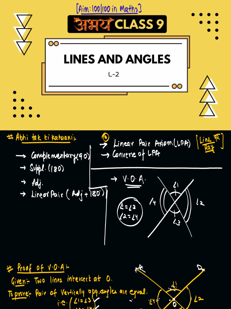 Lines and Angles Part 2 Class 9 | PDF