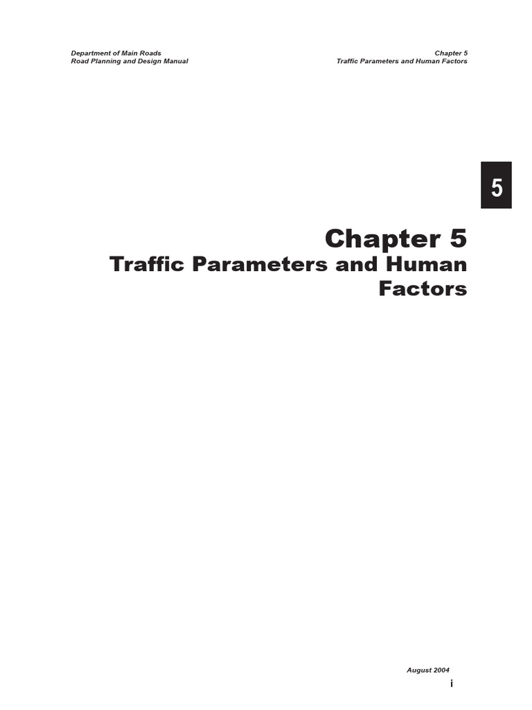 Chapter 05 Traffic Parameters | PDF | Traffic | Road
