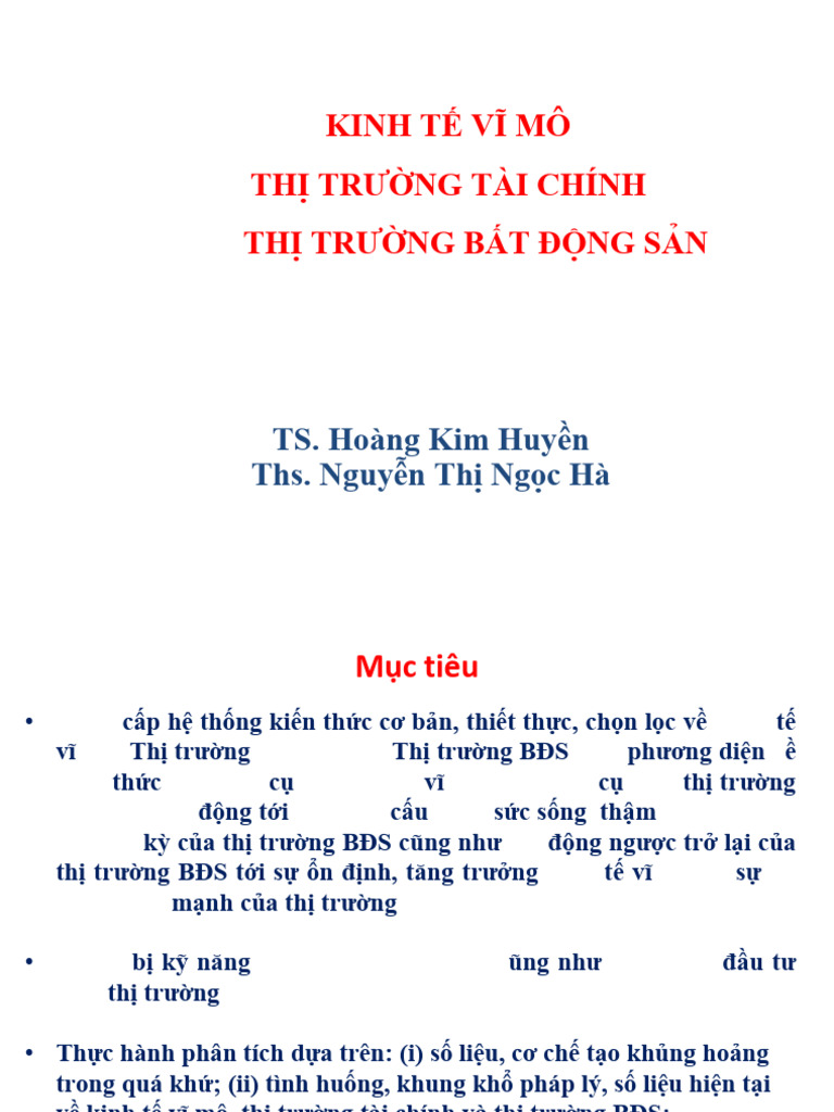 Kinh Te Vi Mo TTTC Va BDS | PDF