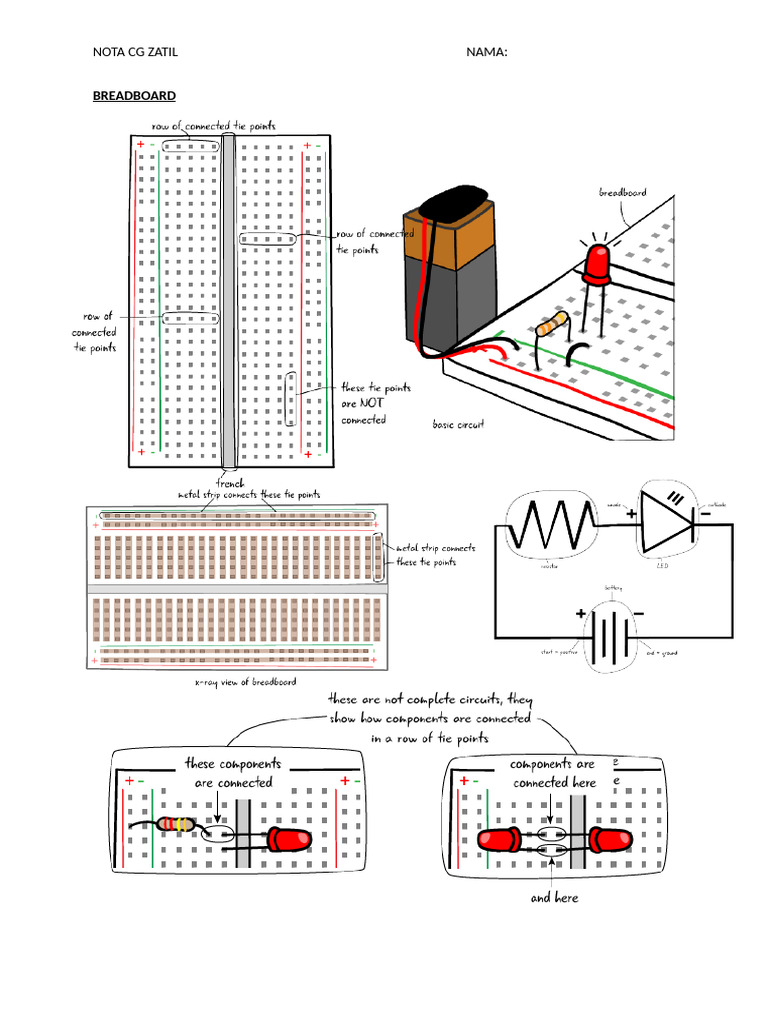 Litar Skematik dari Breadboard | PDF