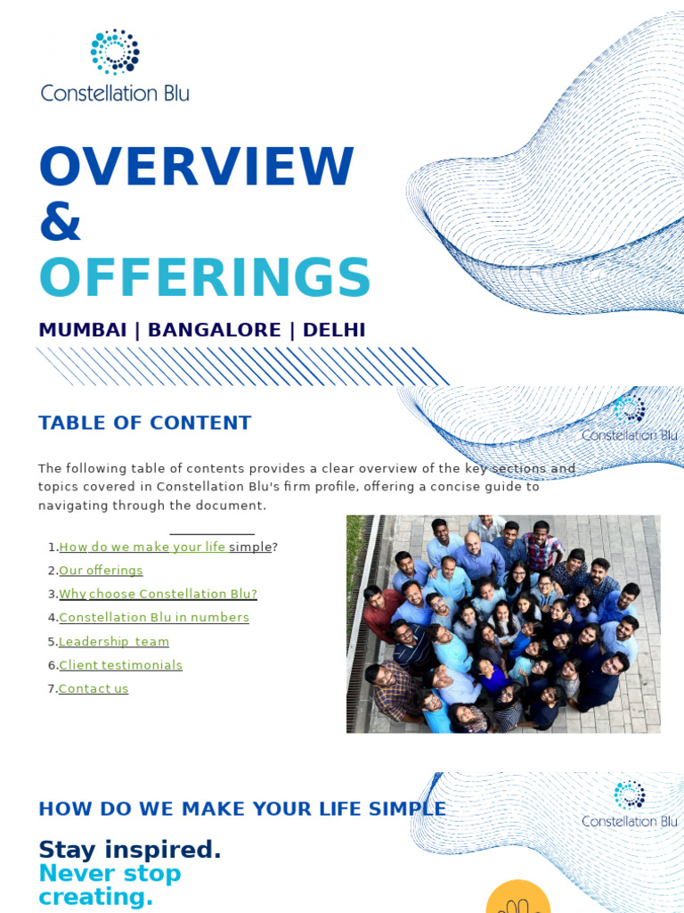 Constellation Blu Firm Profile | PDF | Mergers And Acquisitions | Investing