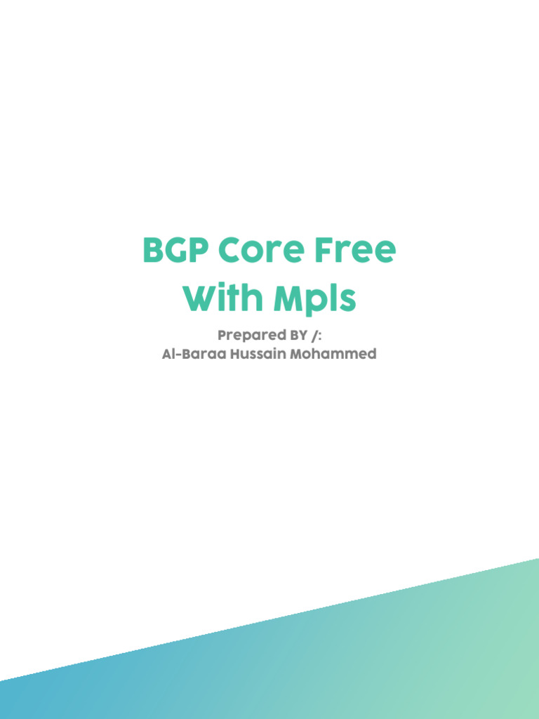 BGP Core | PDF | Networking | Multiprotocol Label Switching