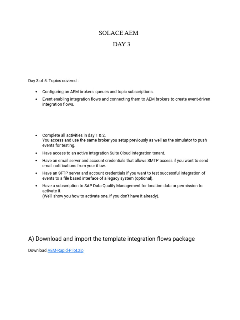 Day 3 Solace AEM | PDF | Secure Shell | Software