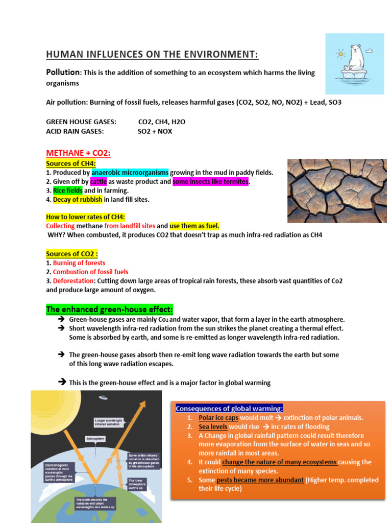 Human Influences On The Environment | PDF | Sewage Treatment | Agriculture