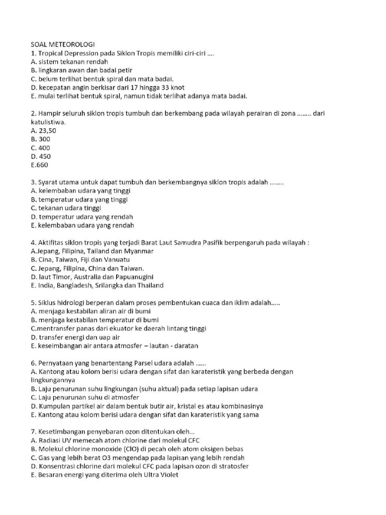 Latihan Soal I - M | PDF