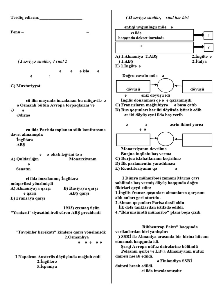 Ümumi Tarix IX Bsq-1 | PDF