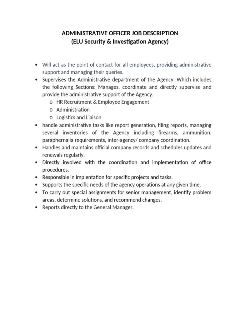 Administrative Officer JD | PDF