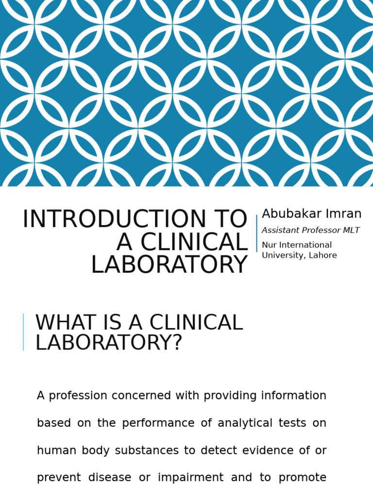 Lec # 3 Basics of Clinical Laboratory | PDF | Medical Laboratory ...