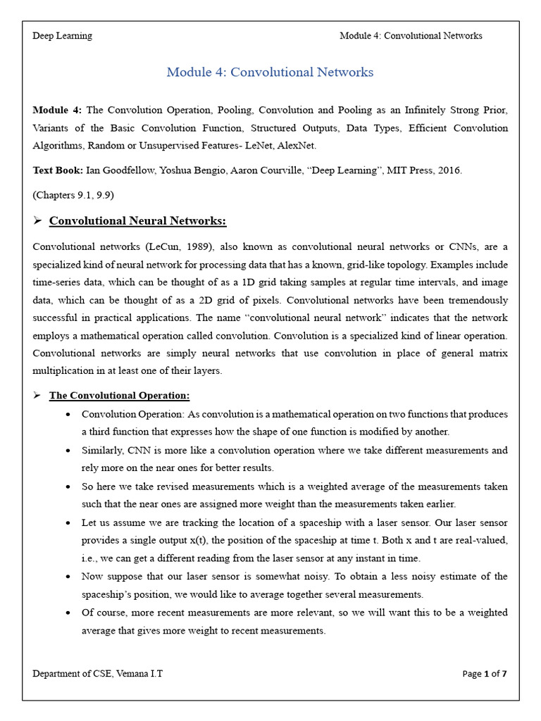 21CS743 DL Module4 Notes | PDF | Artificial Neural Network | Matrix ...