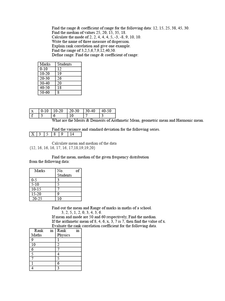 Practice Set Prob and Stat | PDF | Linear Regression | Mean