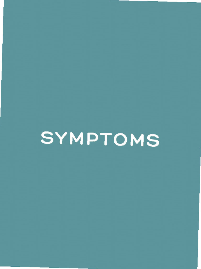 Symptoms Worksheets | PDF | Anxiety | Psychological Trauma