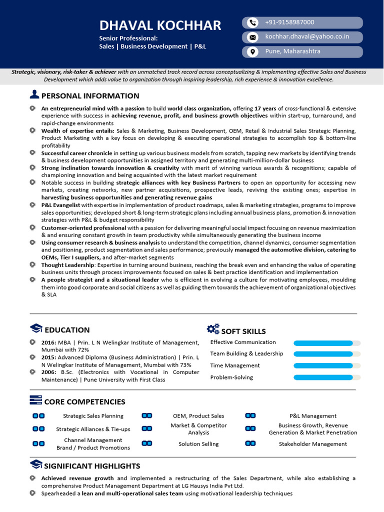 Dhaval CV int | PDF | Marketing | Sales