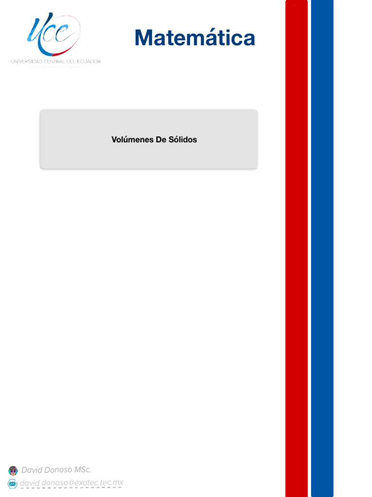 S6C3 - Volúmenes de Sólidos | PDF | Volumen | Geometría Convexa