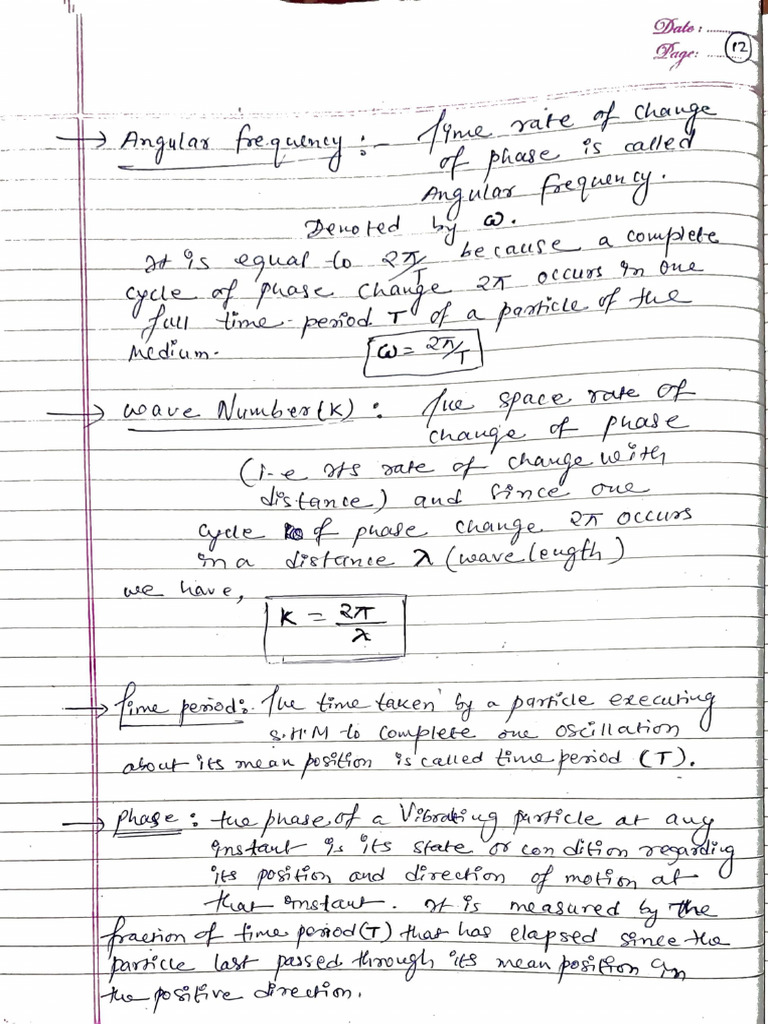 Equation of wave (Plane progressive Simple Harmonic) (1) | PDF