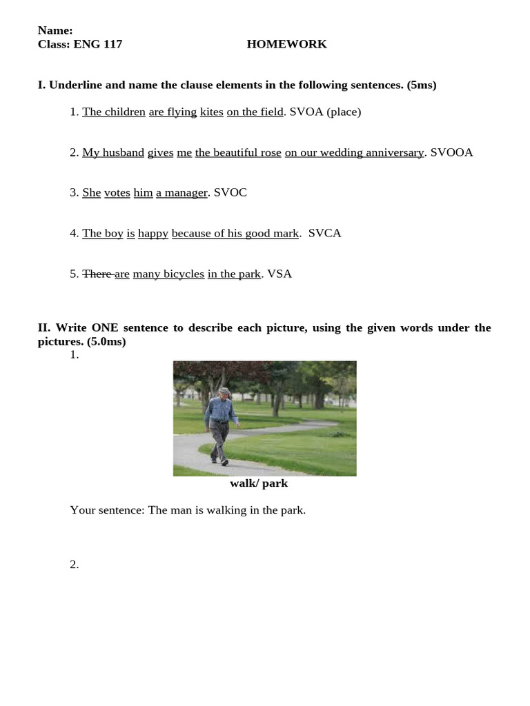 Writing Level 1 - Homework 2 Parts | PDF