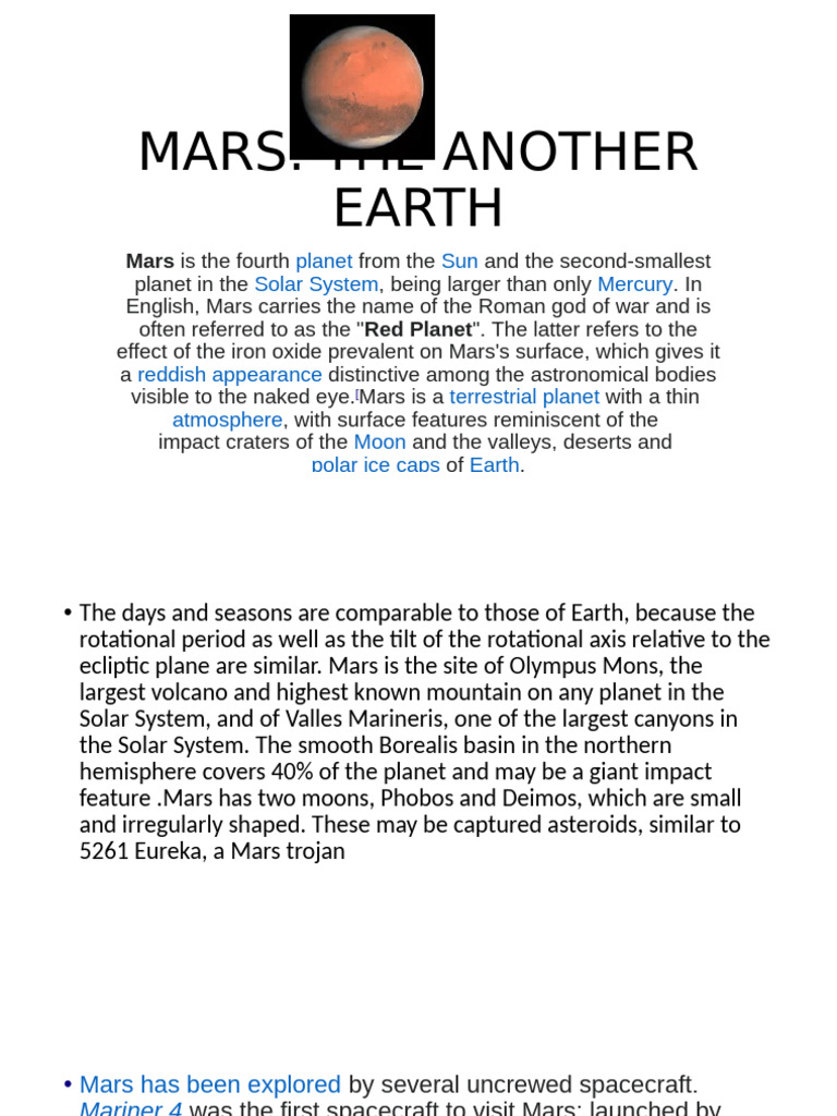 Mars | PDF | Mars | Planetary Surface
