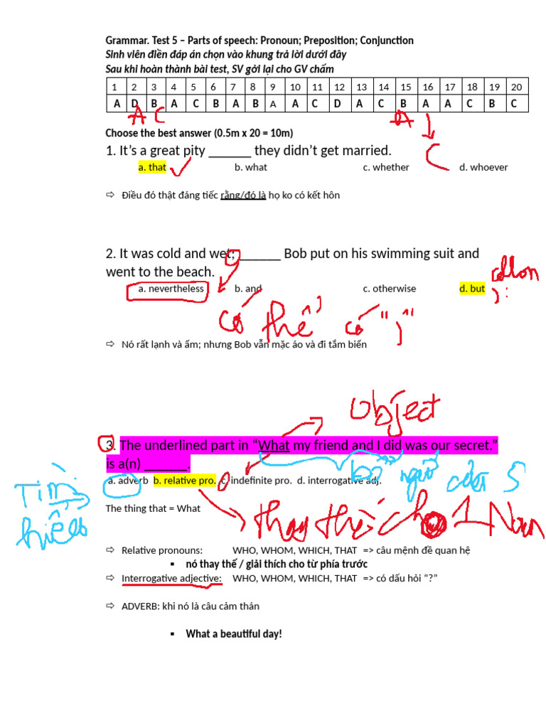 Minitest 5 -PREPOSITION, PARTICLE- | PDF | Preposition And Postposition ...