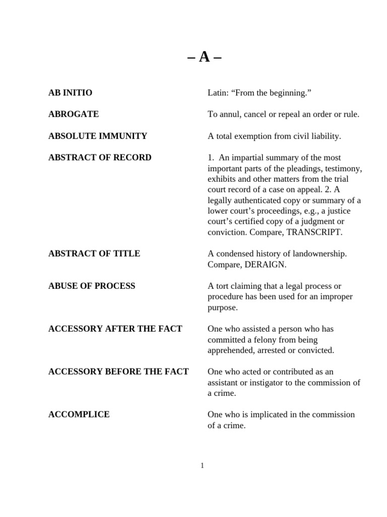 Legal Terms and Definitions Guide | PDF | Evidence (Law) | Lawsuit