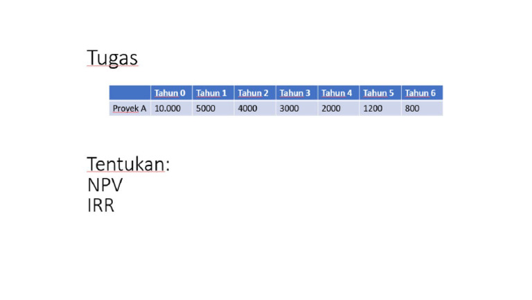 Tugas NPV Dan IRR | PDF