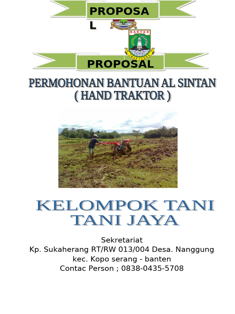PROPOSAL HAND TRAKTOR TANI JAYA DS. NANGGUNG'FAUZAN' | PDF