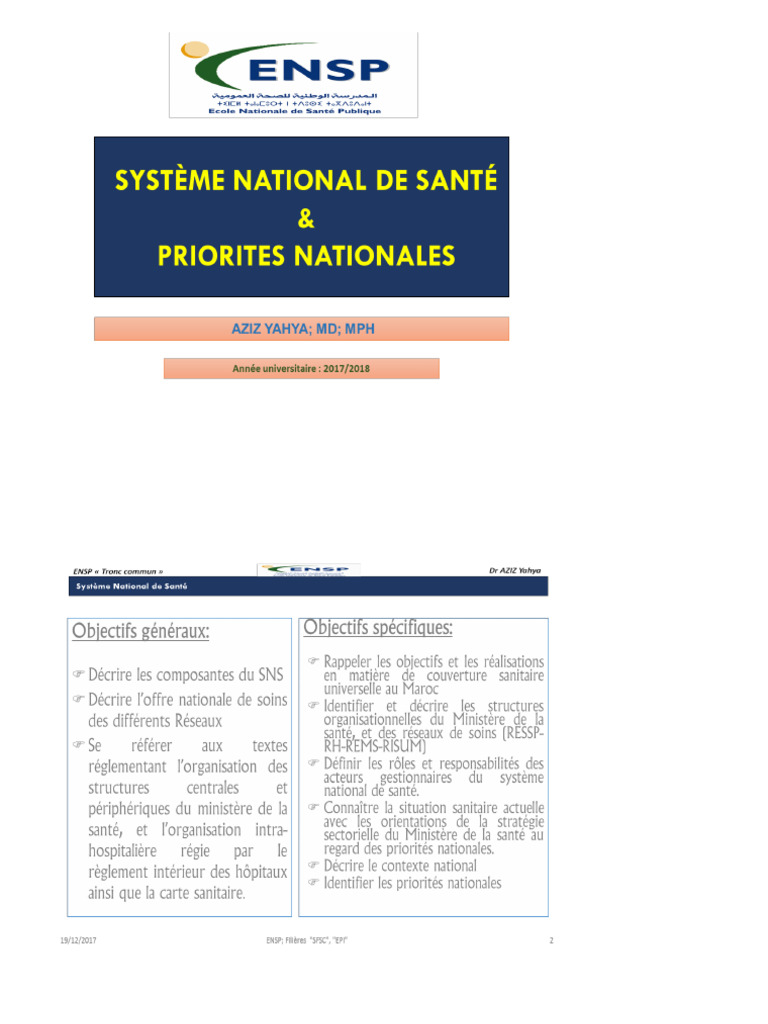 Cours SNS DR Aziz YAhya | PDF