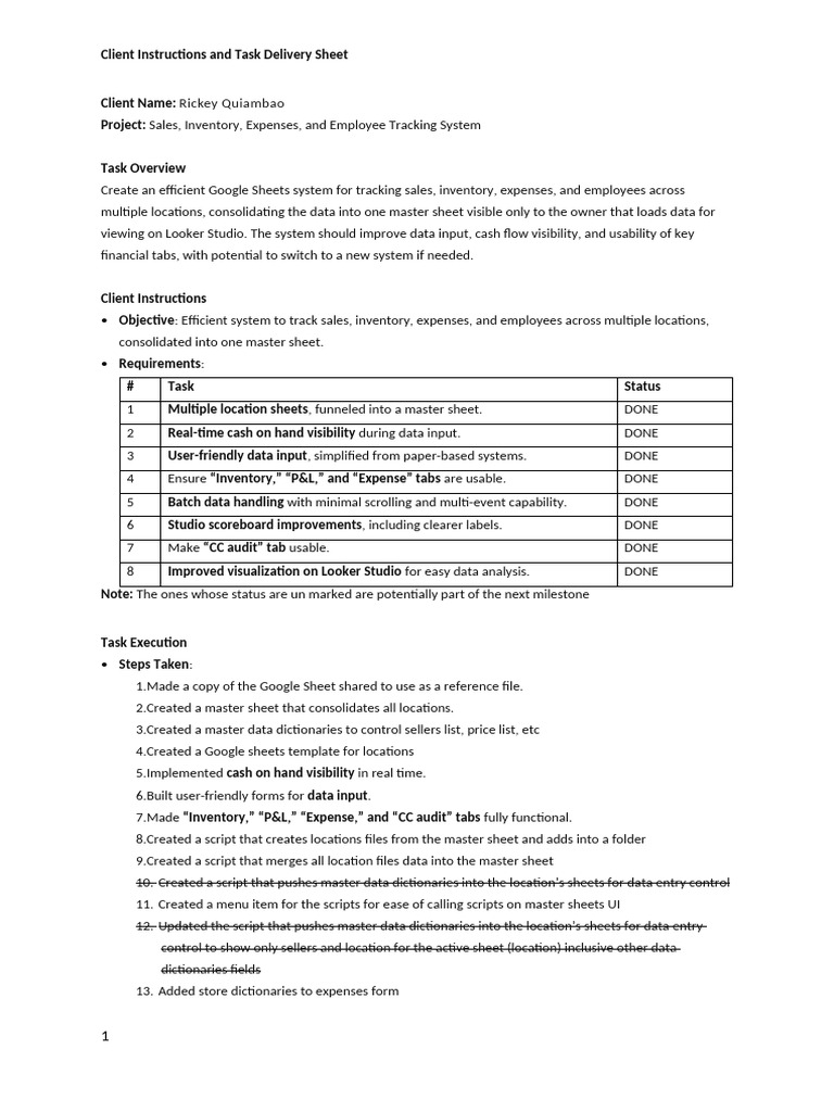 Sales, Inventory, Expenses, and Employee Tracking System - RQ | PDF ...