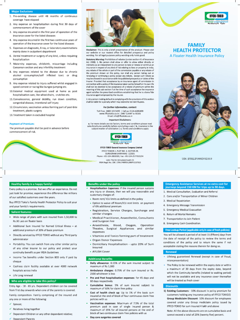 FAMILY HEALTH PROTECTOR IFFCO | PDF
