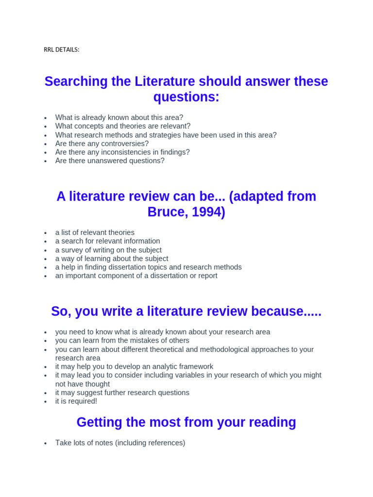 RRL DETAILS | PDF | Plagiarism | Citation