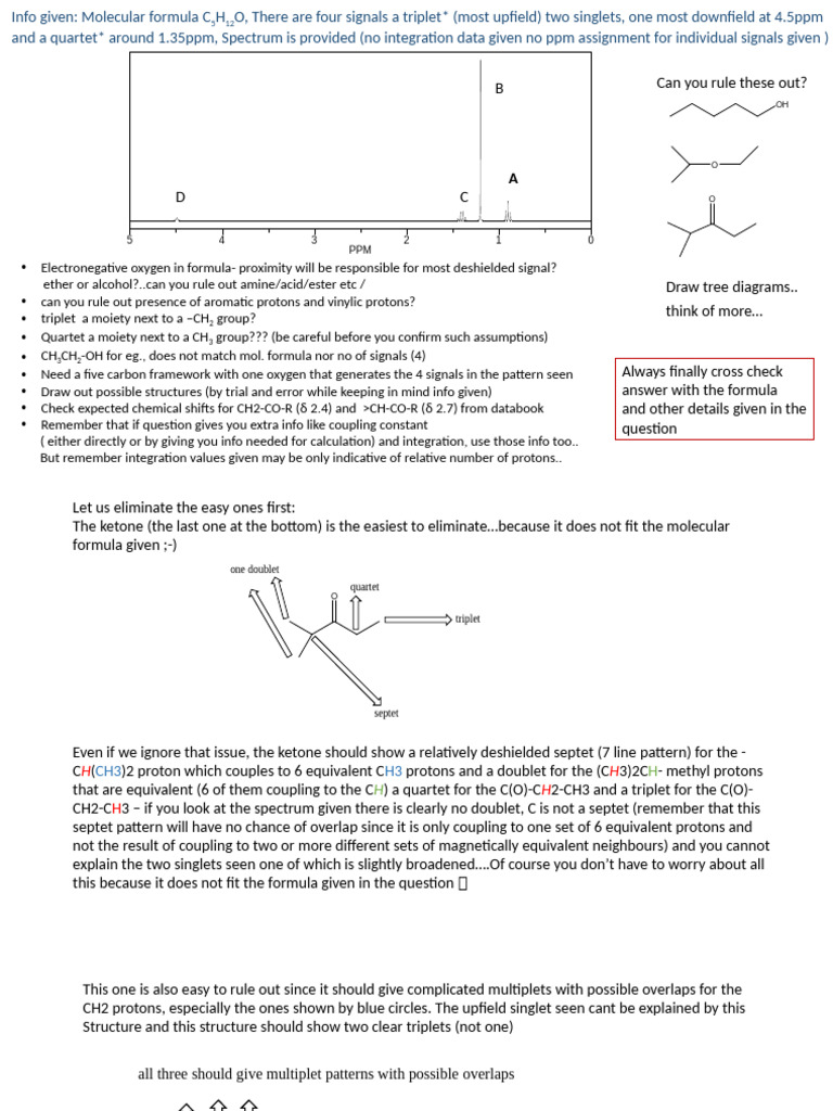 NMR in Class Tutorial With Answers 2024 | PDF | Molecular Physics ...